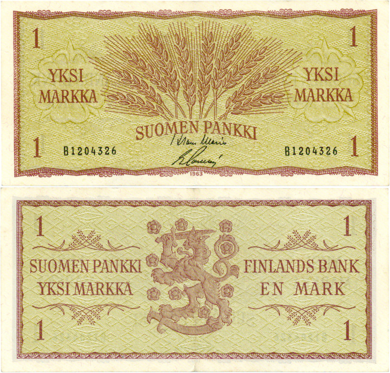 1 Markka 1963 B1204326 kl.7 Sacklen! [B1204326] - €175.00 : Tervetuloa ...